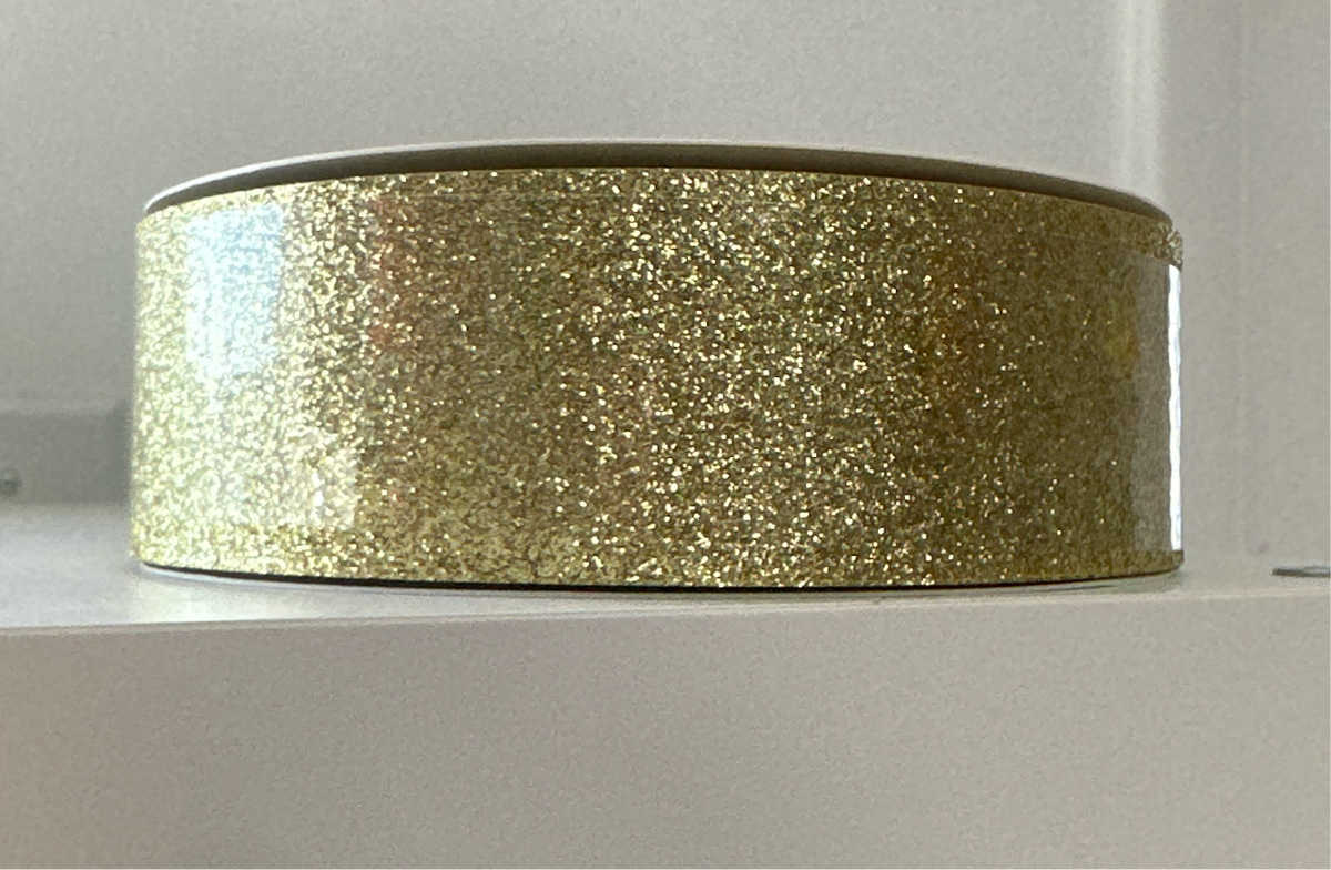 Light Gold Sparkle Ribbon (1 Meter) – teribeads